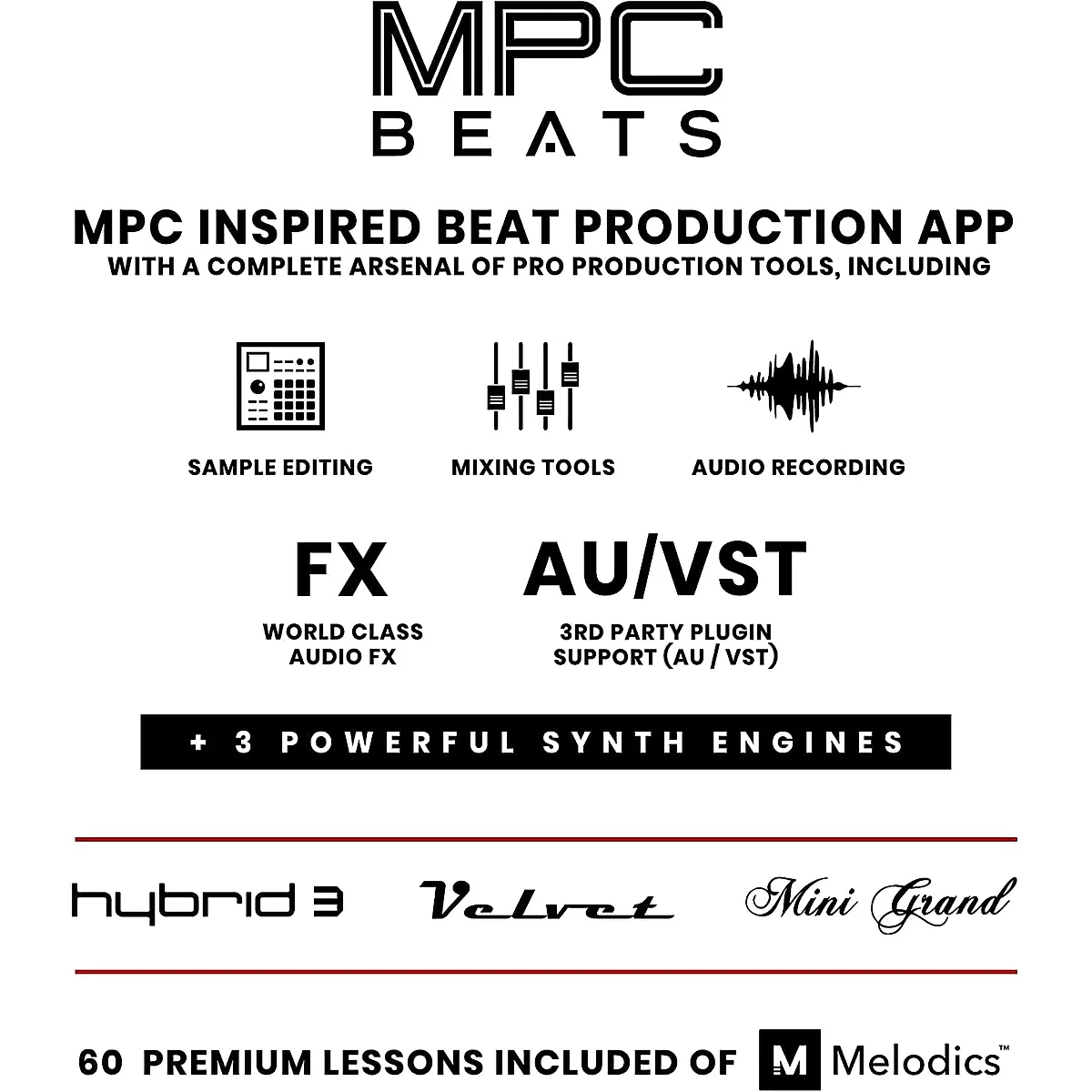 AKAI Professional MPK Mini Play MK3 and M-Audio HDH40-25-Key USB MIDI Keyboard Controller with Beat Pads, Studio Headphones and Software Suite