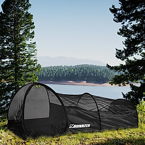 L RUNNZER One Person Tent, Pop Up Ultralight Bivvy Tent for Camping, Backpacking & Trekking with Rainfly