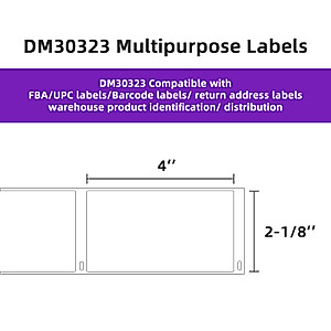 AveneMark 12 Rolls Compatible DYMO 30323 (2-1/8" x 4") Shipping Labels, Direct Thermal Address Shipping Postage Barcodes, Compatible with Rollo, DYMO 4XL & Zebra Desktop Printers (220 Labels/Roll)