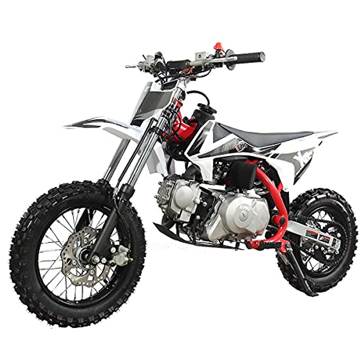 X-PRO X12 110cc Dirt Bike Automatic Transmission Electric Start Gas Dirt Bike Pit Bikes Youth Dirt Pitbike,12"/10" Tires!(Black)