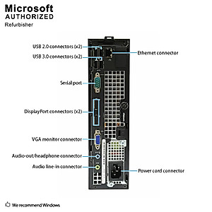 Dell OptiPlex 7010 Ultra Small Space Saving PC Desktop Computer, Intel i5, 8GB RAM 500GB HDD, Windows 10 Pro, 24 LCD Monitor, New 16GB Flash Drive, Keyboard & Mouse, DVD, WiFi (Renewed)