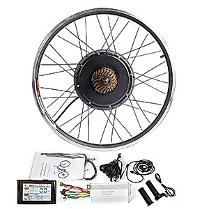 CSCbike MTB E-Bike Conversion Kit 36V 48V Mountain Electric Bicycle Rear Wheel Conversion Parts with SW900 Display Controller PAS Brake Lever(48v1500w, 29in(700c))