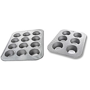 USA Pan Bakeware Muffin Pan and Toaster Oven Muffin Pan Bundle