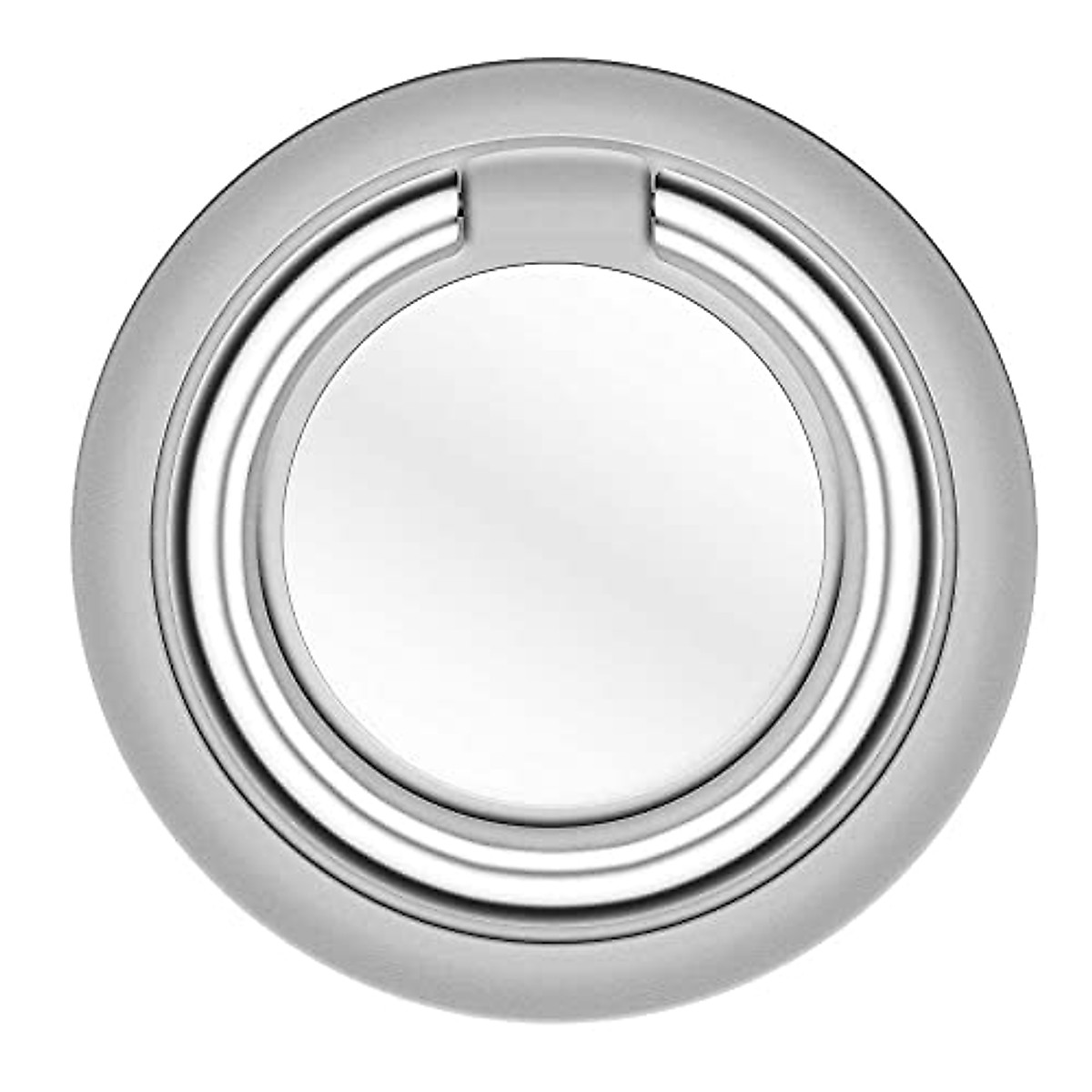 Phone Grip Ring Holder, 360° Rotation Finger Gripper and Kickstand for iPhone & Samsung, Compatible with Cell Phone Magnet and All Magnetic Mounts - Silver
