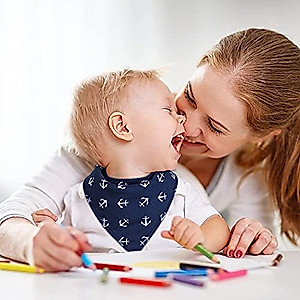 Yoofoss Baby Bibs 8 Pack Soft and Absorbent for Boys & Girls - Baby Bandana Drool Bibs