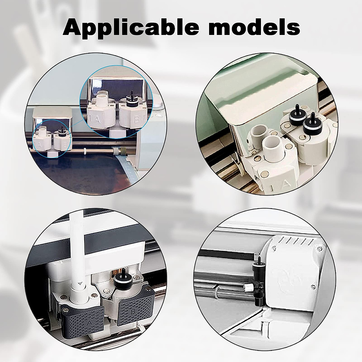 50PCS Replacement Blades Compatible with Cricut Explore Air 2/Air 3/Maker/Maker 3/Expression, 10PCS Fine Point Blades, 10PCS Deep Point Blade and 30PCS Cutting Neddles Compatible with Cricut Blades