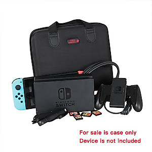 Hermitshell Hard EVA Travel Black Case Fits Nintendo Switch System