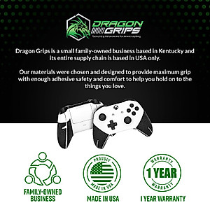 Dragon Grips Xbox Controller Grips, 2 Sheet Black Non-Slip Textured Rubber Grip Tape for Xbox One Controller Decal, Xbox One Elite Controller Grips, Including Thumb Stick, Triggers, Buttons, D-pad