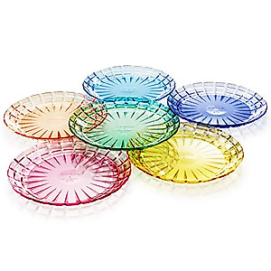 SCANDINOVIA - Unbreakable Premium Tableware - Set of 6 - Tritan Plastic - Perfect for Gifts - BPA Free - Dishwasher Safe - Stackable (7 3/4" Plates)