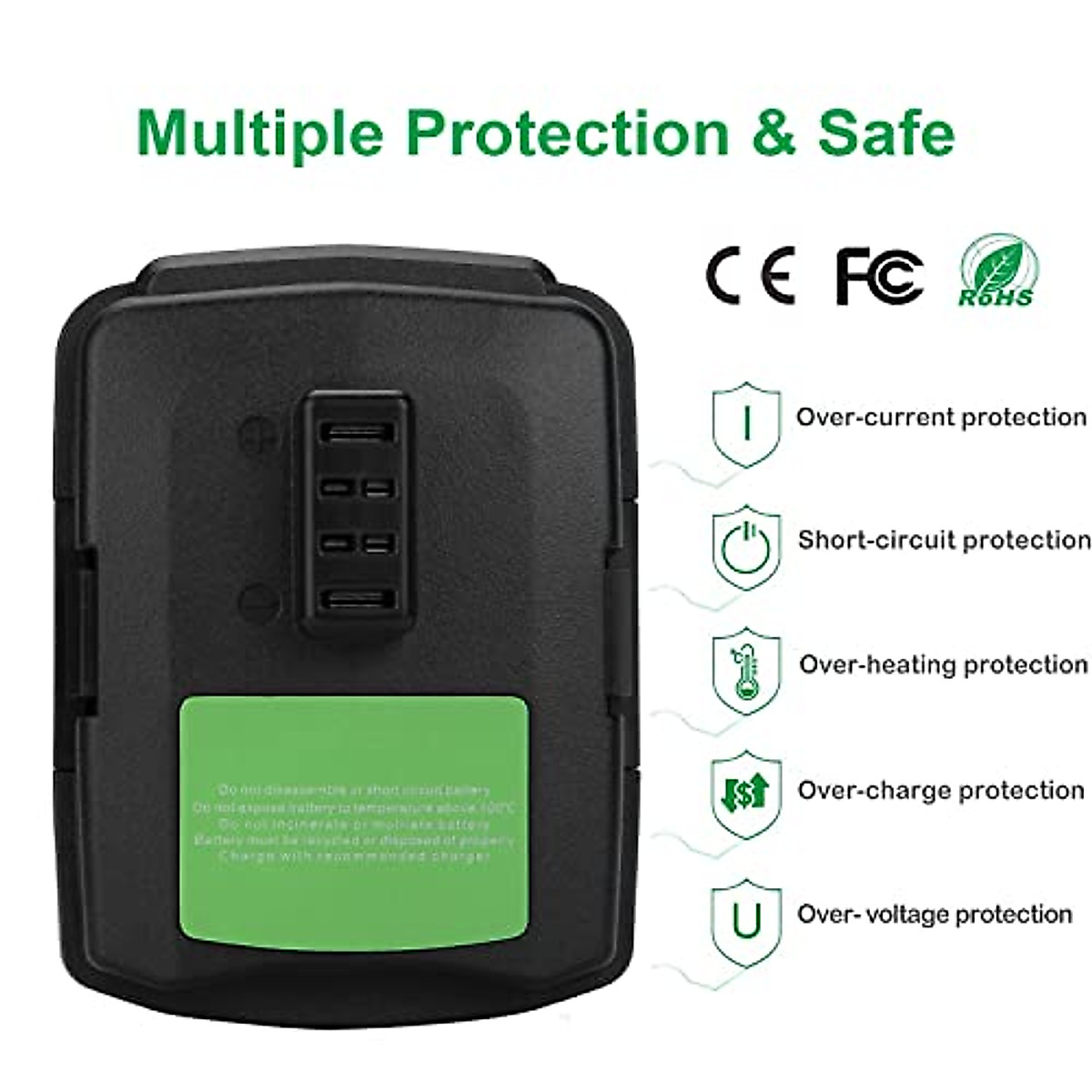 Hanaix 12V 2.5Ah Battery Compatible with RYOBI CB120L CB121L BPL-1220 130503001 130503005 (NOT for CB120N) for RYOBI 12V Lithium Battery