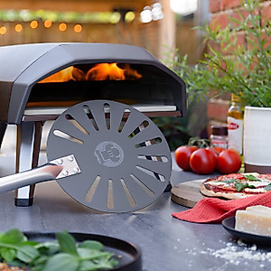 Chef Pomodoro Aluminum Turning Pizza Peel with Detachable Wood Handle for Easy Storage, Pizza Turner, Pizza Turning Peel, Luxury Pizza Paddle for Baking Homemade Pizza Bread (9-Inch)