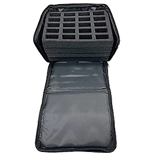 Grinning Gargoyle Miniature Storage Case - 80 Foam Slot Figurine Miniature Carrying Case - Minitures Carry Case with handle - Dungeons and Dragons Miniature Case - Wargame Carrying Case (4 Tray)