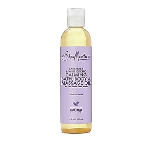 SheaMoisture Bath, Body and Massage Oil Lavender Wild Orchid Moisturizer for Sensitive Skin Shea Butter Lotion and Oil 8 oz