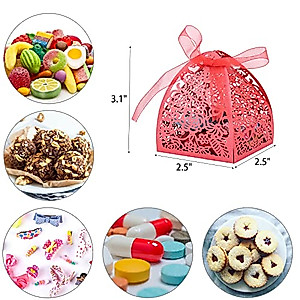 acDesign Baptism Favor Boxes 30Pcs Wedding Favor Boxes Red Favor Boxes for Wedding And Birthday Party