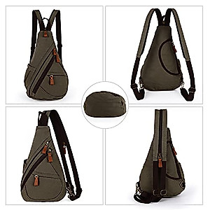 HuxFam Small Sling Crossbody Backpack Multipurpose Casual Daypack Backpacks Outdoor Cycling Hiking Travel