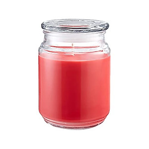 CANDLE-LITE Scented Juicy Watermelon Slice Single-Wick Jar Candle, 18 oz, Red