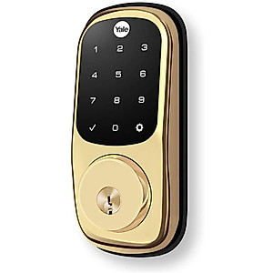 Yale Touchscreen Electronic Deadbolt with Z-Wave, Polished Brass (YRD220-ZW-605), Works with Alexa via SmartThings or Wink