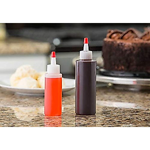 4 Pack Combo (2 Each: 4 Oz, 2 Oz) Mini Squeeze Bottles - Food Grade Translucent BPA-Free LDPE w Yorker Cap for Arts, Crafts, Glue, Icing, Sauce, Condiments, Cake Decorating 60mL 120mL