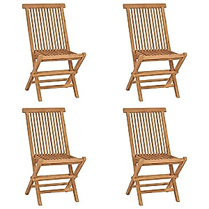 Camerina 5 Piece Folding Patio Dining Set Outdoor Patio Dining Set Outdoor Patio Furniture Patio Set Patio Table and Chairs Set Solid Wood Teak 3096573