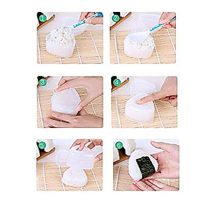 kxkxvovo Triangle Sushi Mold Form Sushi Mold Onigiri Rice Mold DIY Tool, White 2 pcs