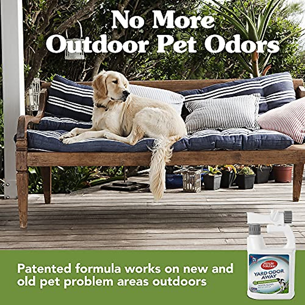 Simple Solution Yard Odor Away! Hose Spray Concentrate | Pet Odor Eliminator for Outdoors | 32 oz