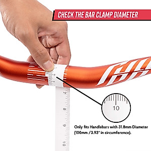 Funn Equalizer Bike Stem with 10mm Drop or Rise - Length 50mm stem with 31.8mm Bar Clamp, Durable and Lightweight Alloy Bike Stem for Mountain Bike and BMX Bike (Red)