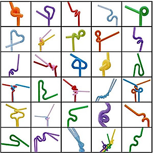 ALINK 200 PCS Flexible Black Plastic Drinking Straws, 10.3 Inches Extra Long Disposable Extendable Bendy Party Fancy Straws