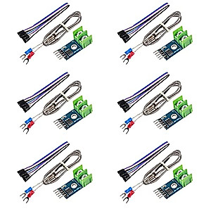 ACEIRMC DC 3-5V MAX6675 Module + K Type Thermocouple Temperature Sensor Thermocouple Sensor Set M6 Screw Compatible with Raspberry Pi Arduino (6pcs)