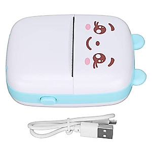 Deryang Mini Printer, Photo Printer Low Working Noise Environmental Friendly for Student for Household for Outdoor for School