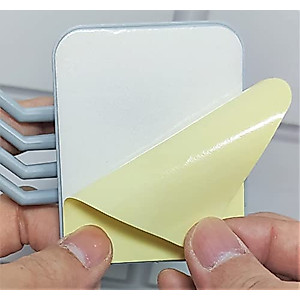 Fineget Wall Hooks for Hanging Towel Adhesive Bathroom Kitchen Hooks 4 Rotatable Arms Rectangle Sticky Hooks Grey 2 Pairs