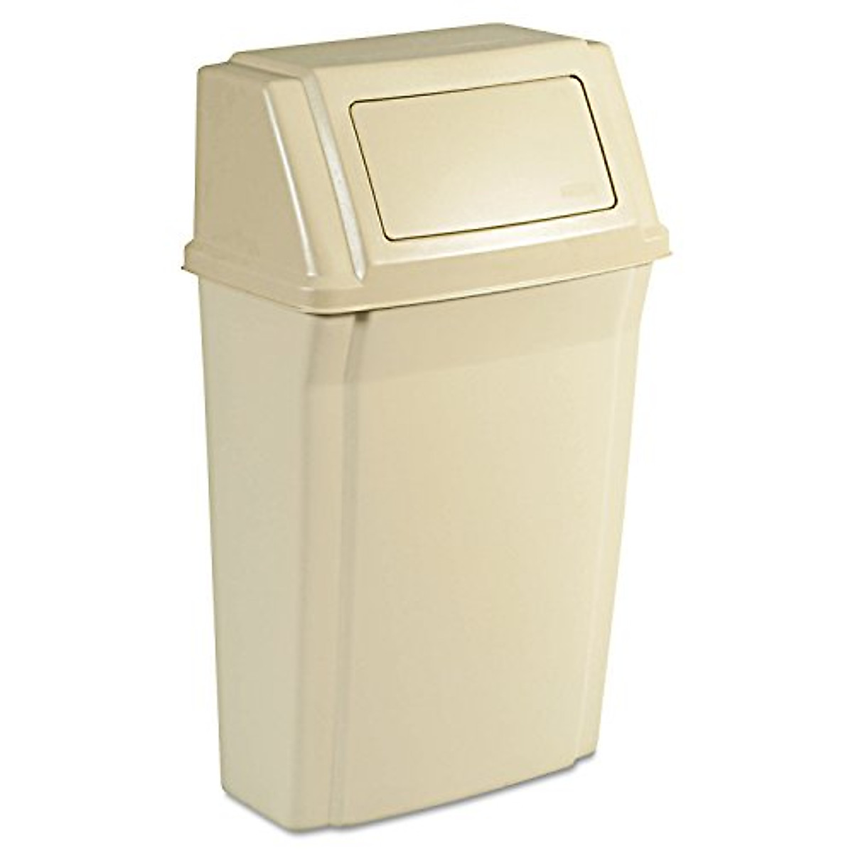 Rubbermaid Commercial RCP 7822 BEI Slim Jim Wall-Mounted Container, Rectangular, Plastic, 15 gal, Beige