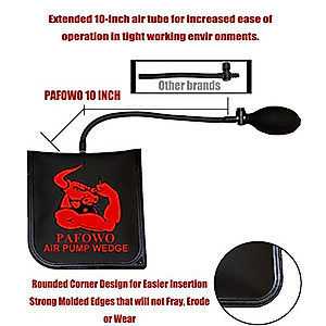 Improved 2 Piece Durable Air Wedge Bag Pump Professional Leveling Kit & Alignment Tool Inflatable Shim Bag for a Variety of Jobs. 300 LB Rating