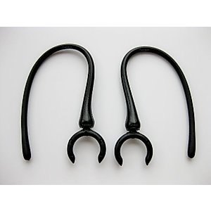 2 New Black Replacement Earloops Hooks for Aliph Jawbone ICON/Ace/Bombshell/Cashmere/Catch/Denim/Hero/Icon/Mesh/Rogue/Suede/Bluetooth Headset