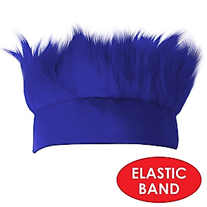 Beistle Blue Hairy Costume Headband-1 Pc, one size (60277-B)