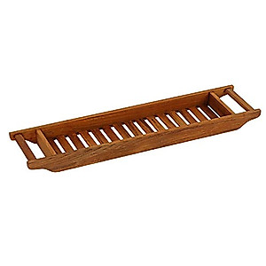 Bare Decor Vaske Bathtub Caddy, 33" Wide, Natural Teak Wood