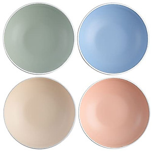 Spice by Tia Mowry Creamy Tahini Stoneware Pasta Bowl Set, Assorted, 4-Piece