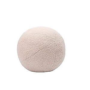 Nordic Simple Modern Home Plush Ball Ornament Pillow (Milk Tea White)