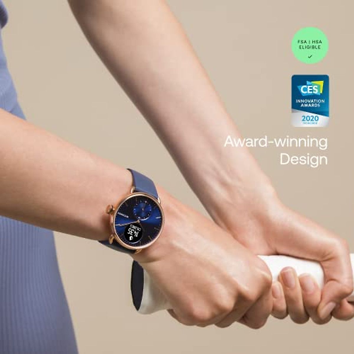 Withings ScanWatch - Hybrid Smartwatch & Activity Tracker with Connected GPS, Heart Rate Monitor, Sleep Monitor, Smart Notifications, Water Resistant with 30-Day Battery Life, Android & iOS