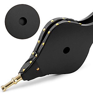 Amagabeli 30.7in Tall Fireplace Log Rack with 4 Tools Bundle Fireplace Bellows Large 15.5"x 7"