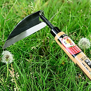豊稔光山作 Japanese Garden Tools Very Sharp Edge, Weeding Tools Gardening, Japanese Weeding Sickle, Machete for Clearing Brush - Made in Japan