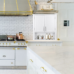 JupiterForce Bathroom Wall Cabinet Over The Toilet with 2 Doors and 3 Adjustable Shelves, Wall Mounted Medicine Cabinet for Bathroom, Living Room, Kitchen, White