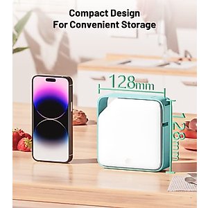 Vixic Label Makers D1600 Label Maker Machine, Portable Bluetooth Label Printer with 4 Colors Tape, Multiple Fonts Icons, Compatible with iOS Android for Home School Office Organization, Rechargeable