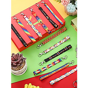 Henoyso 120 Pcs Rainbow Pride Lanyard Keychains Bulk Gay Pride Key Chain LGBT Pride Gift Love Wins Pride Flag Key Rings Pride Accessories for LGBTQ Gay Lesbian Bisexual Pride Day Pride Month Supplies