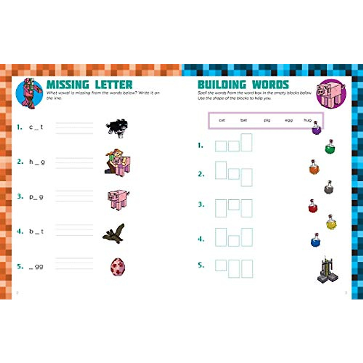 Spelling for Minecrafters: Grade 1