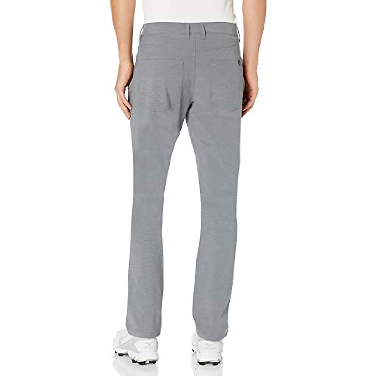 PGA TOUR Men's Flat Front Comfort Stretch 5 Pocket Golf Pant, Dk Grey Heather, 38W x 32L