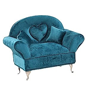 rockible Fashion Sofa Bed Jewelry Box Dollhouse Furniture Women Jewelry Case Jewelry Trinket Box for Bedside Table Living Room Closet Dresser Decor, Green