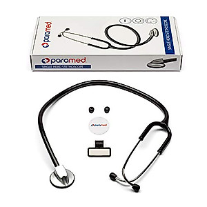 PARAMED Stethoscope - Classic Single Head Cardiology for Medical and Clinical Use by Paramed - Suitable for Nurse Men Women Pediatric Infant - 22 inch