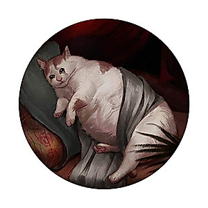 Fat Cat Classical Art Meme Funny Painting Medieval Classic PopSockets Swappable PopGrip