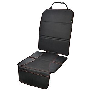 PIDO Car Seat Protector Under Baby Car Seat, Car Seat Mat for Leather Seats, Seat Protector Carseat with Thick Padding and Storage Pockets to Protect Vehicle Cloth and Leather Upholstery