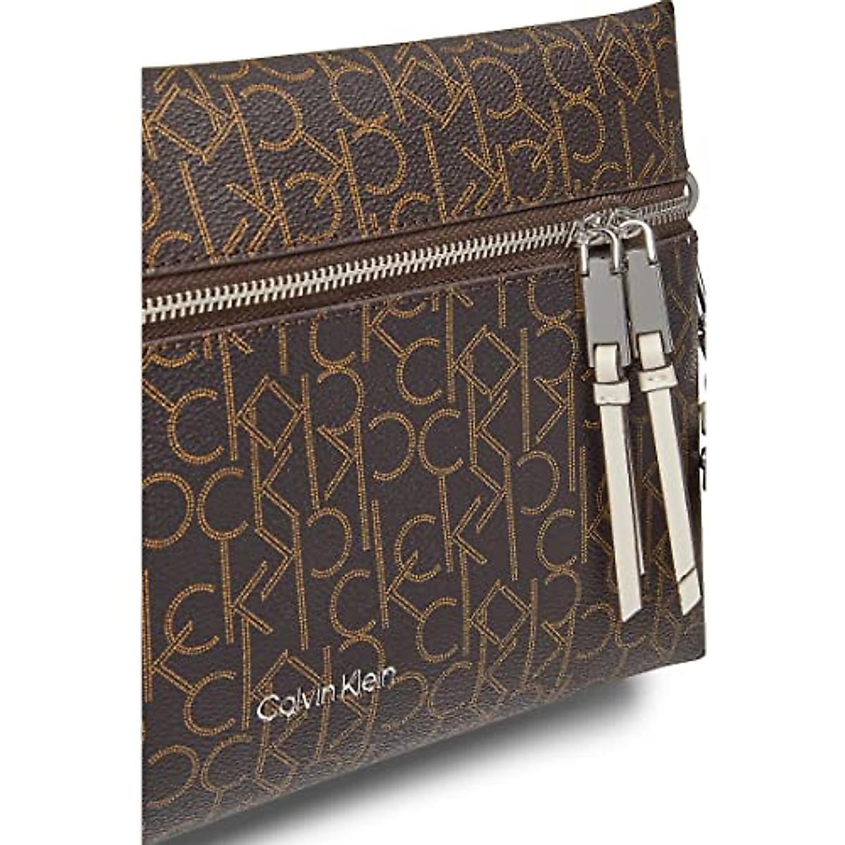 Calvin Klein Lola Signature Crossbody Brown/Khaki/White PROCESSING PROCESSING